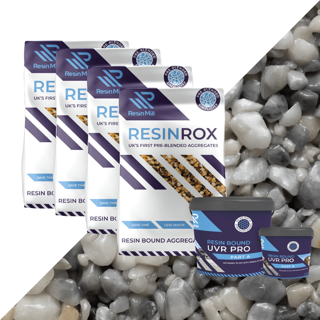 Dove Grey UV Resin Bound Mix 1-5mm | Light Grey Driveway Resin