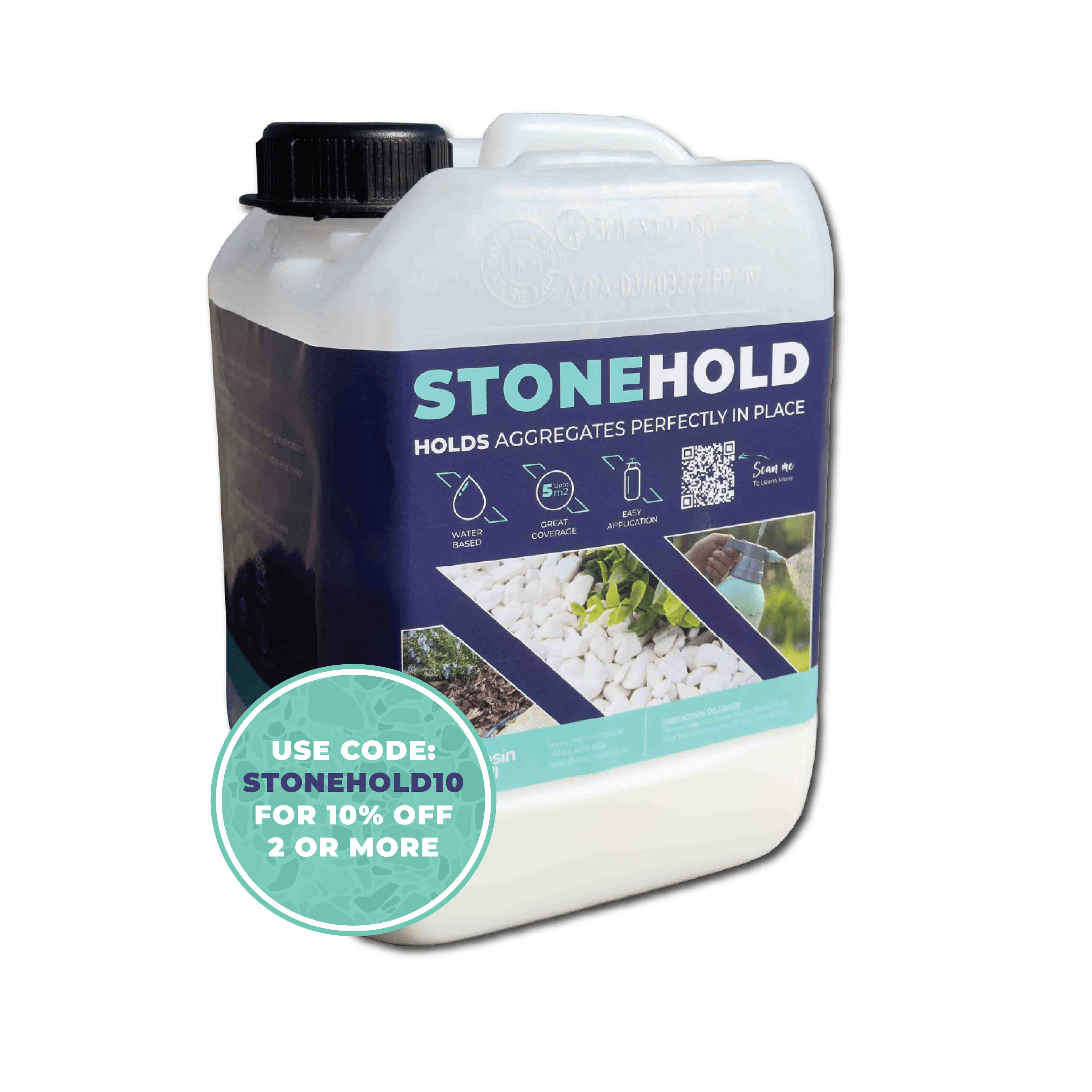 Buy StoneHold 2.5L Pour On Resin Gravel Binder with Free Delivery